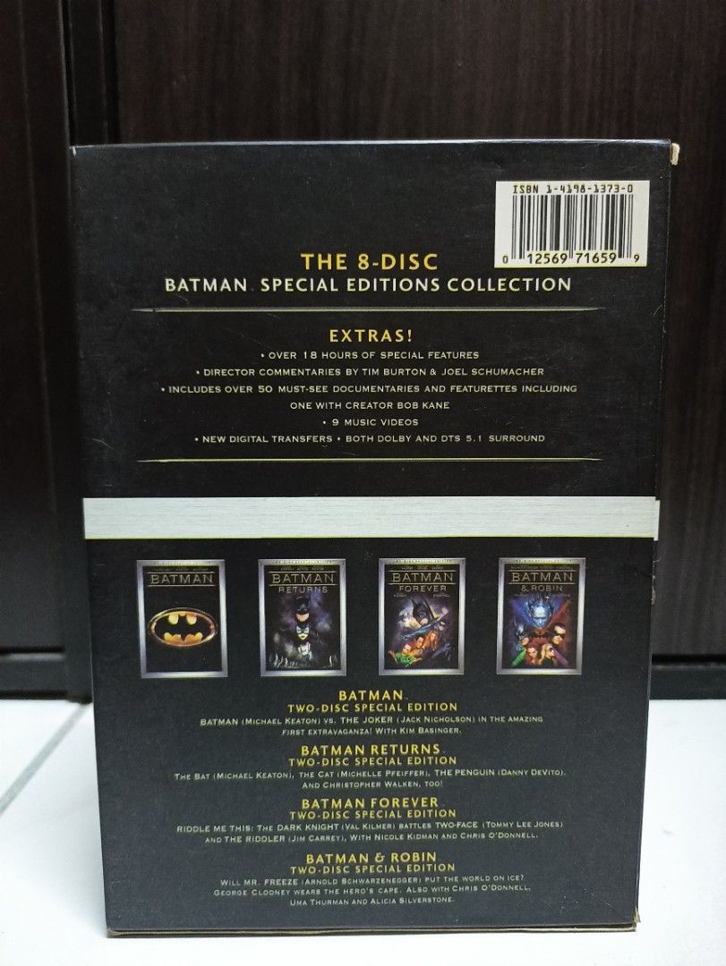 Dvd batman the motion picture anthology 1989-1997 copy version dvd9 batman batman returns batman ...