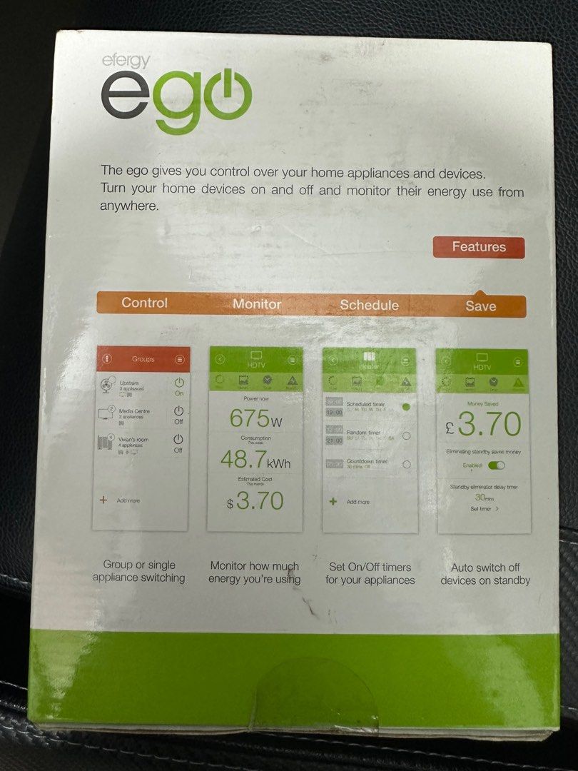 Efergy ego appliance monitoring, Computers & Tech, Parts & Accessories ...