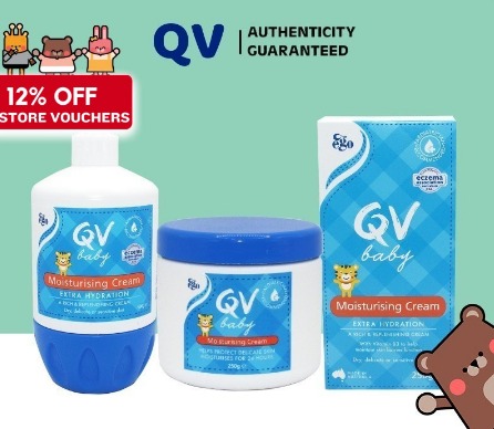 EGO QV BABY Moisturising Cream 250g | 500g (Suitable for Dry, Sensitive & Eczema prone baby skin ...