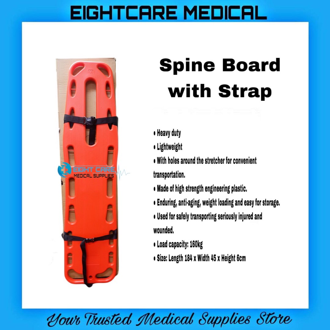 Emergency Spine Board with Strap, Health & Nutrition, Medical Supplies ...