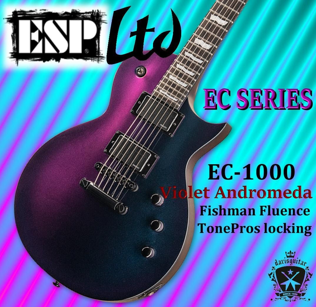 ESP LTD EC-1000 Violet Andromeda Electric Guitar, Hobbies & Toys, Music & Media, Musical ...