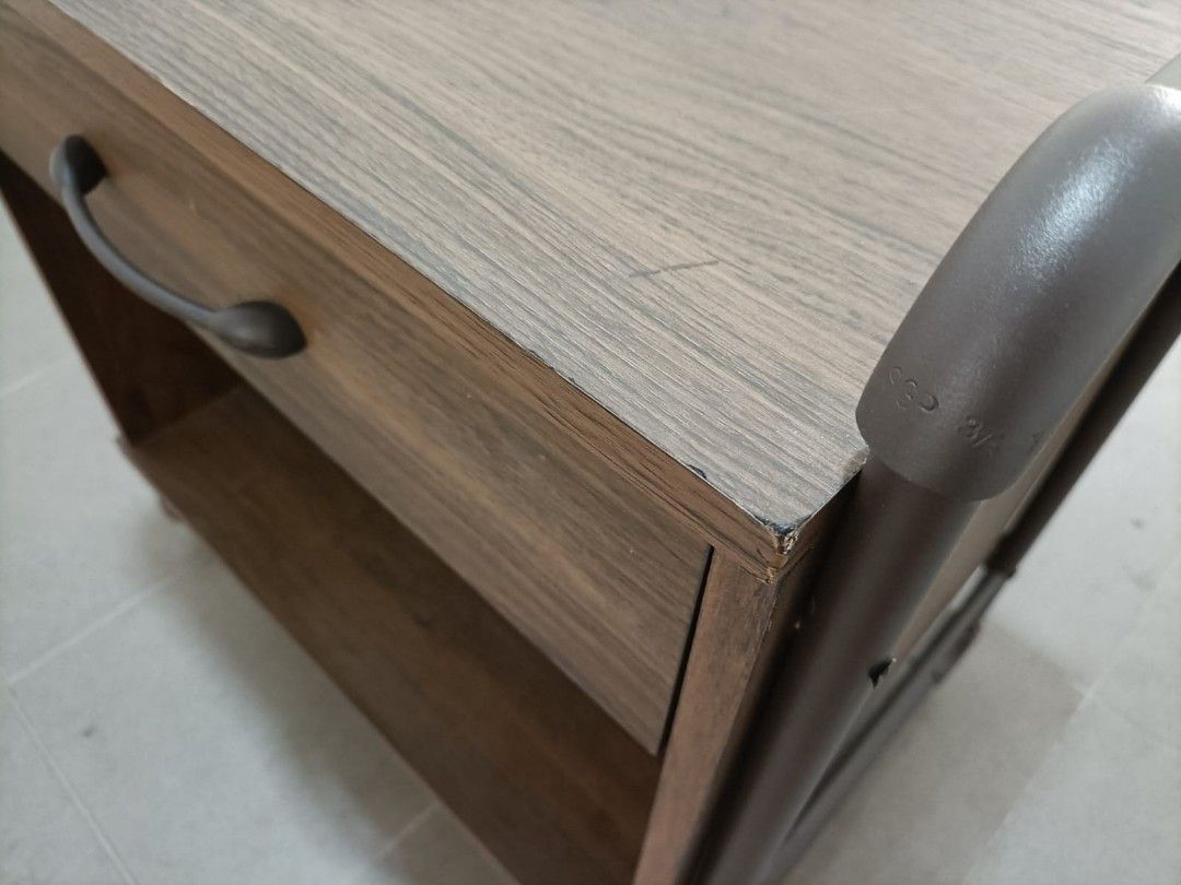 ETHAN INDUSTRI Series Bedside Table, Furniture & Home Living, Furniture, Tables & Sets on Carousell