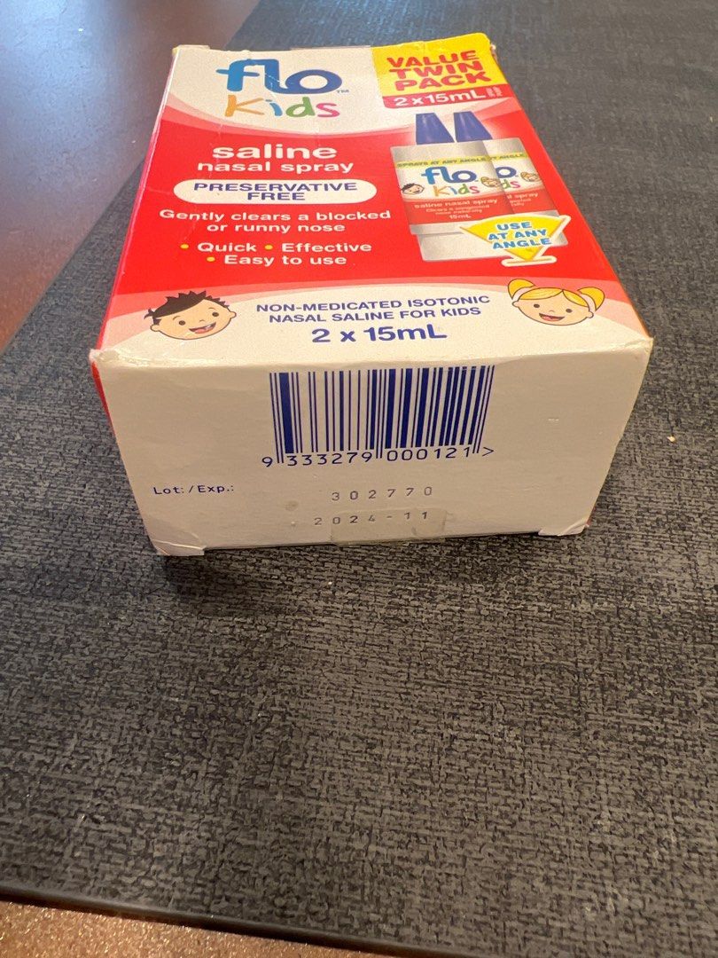 Flo kids saline nasal spray, Health & Nutrition, Health Supplements ...