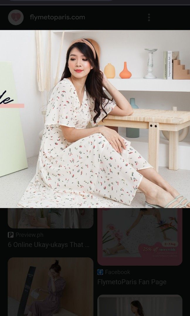 Flymetoparis FMTP Palette Buttons midi dress in cream poppies yellow floral, Women's Fashion ...