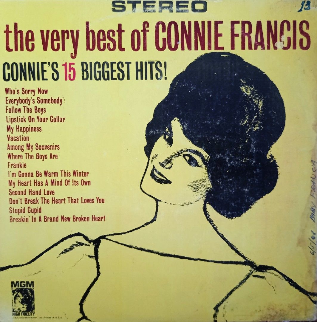 For Sale Connie Francis - The Very Best Of Connie Francis (Connie's 15 ...