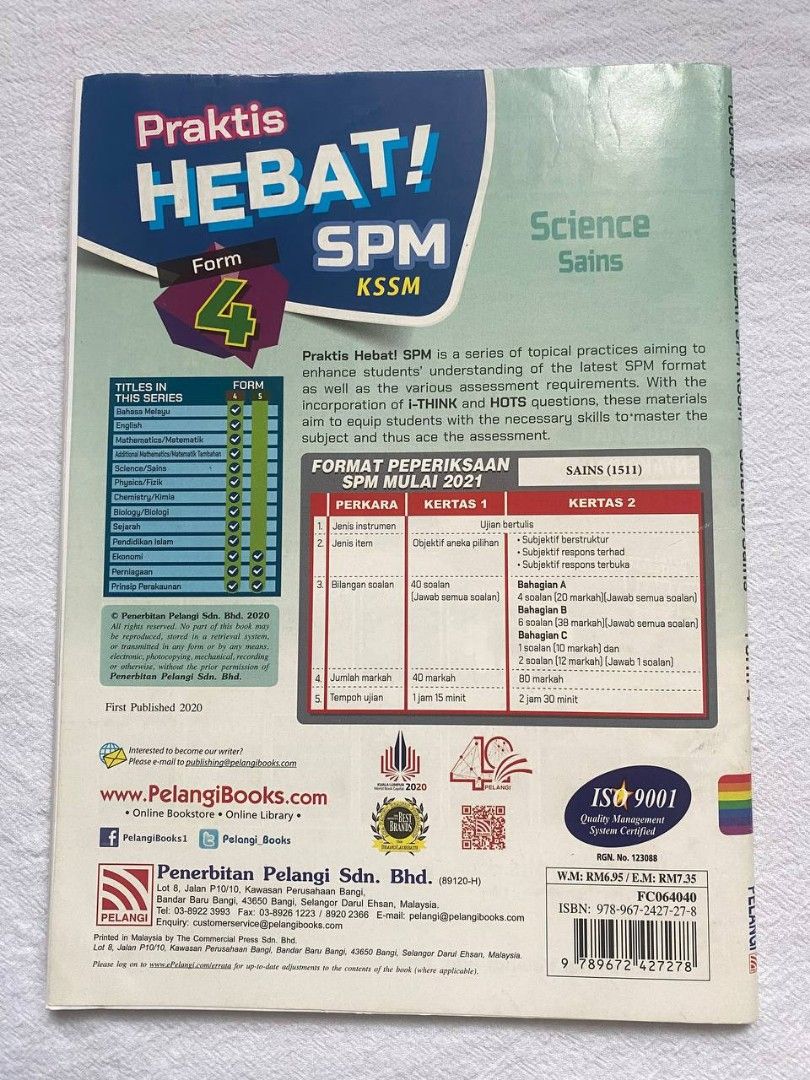 (free w purchase) f4 kssm spm science sains, Hobbies & Toys, Books ...
