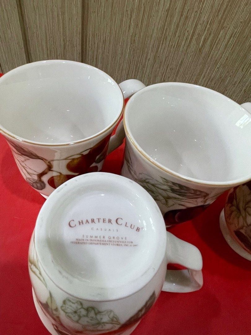 Sango ceramic Fruit design cup. Made in Indonesia , Furniture & Home ...