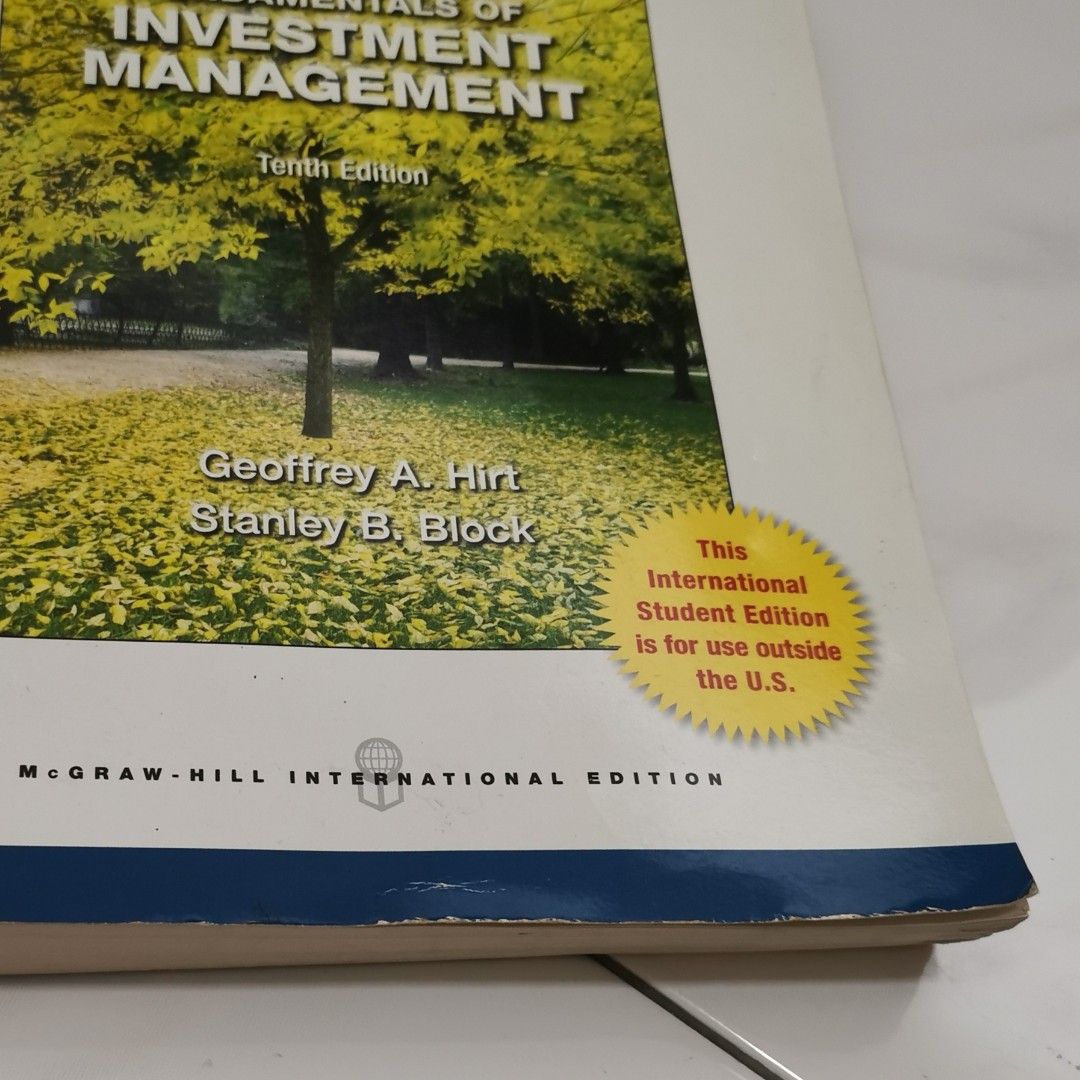 Fundamentals of Investment Management Tenth Edition Geoffrey A. Hirt ...