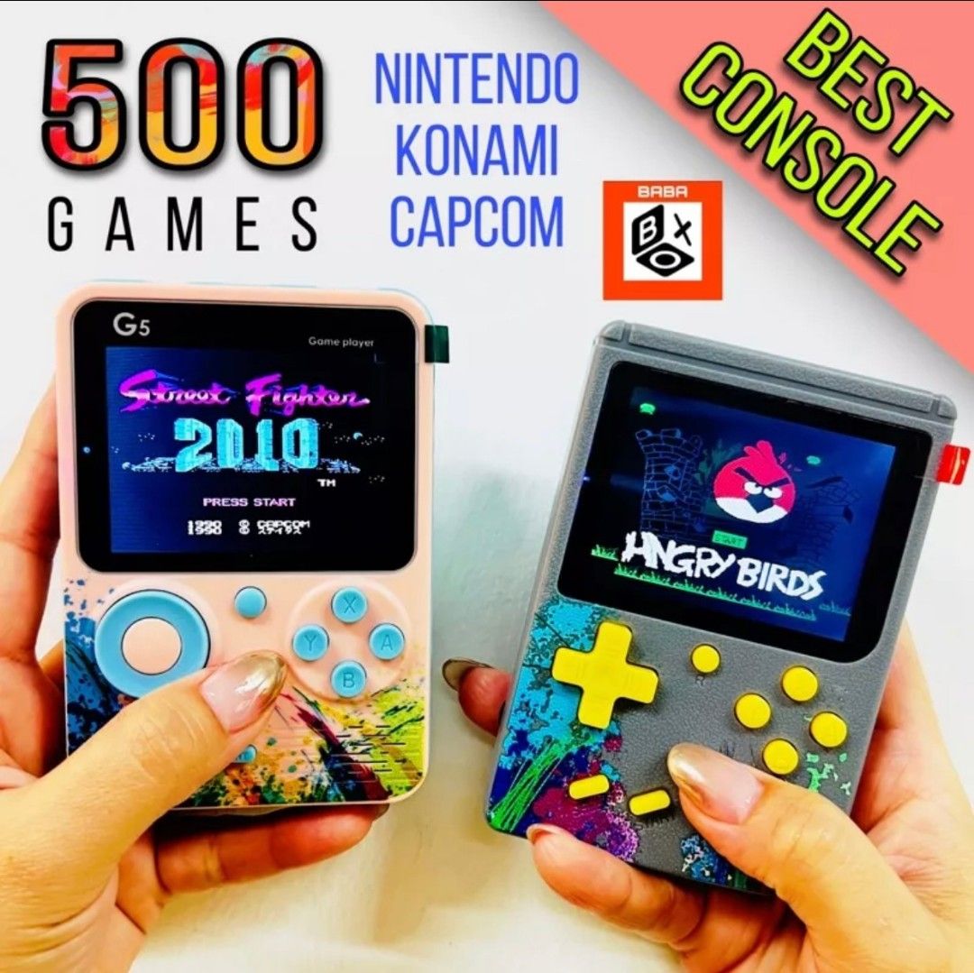 Gamebox G5 handheld game console 500 in 1 color screen retro toy colorful color handheld G5, Sup ...