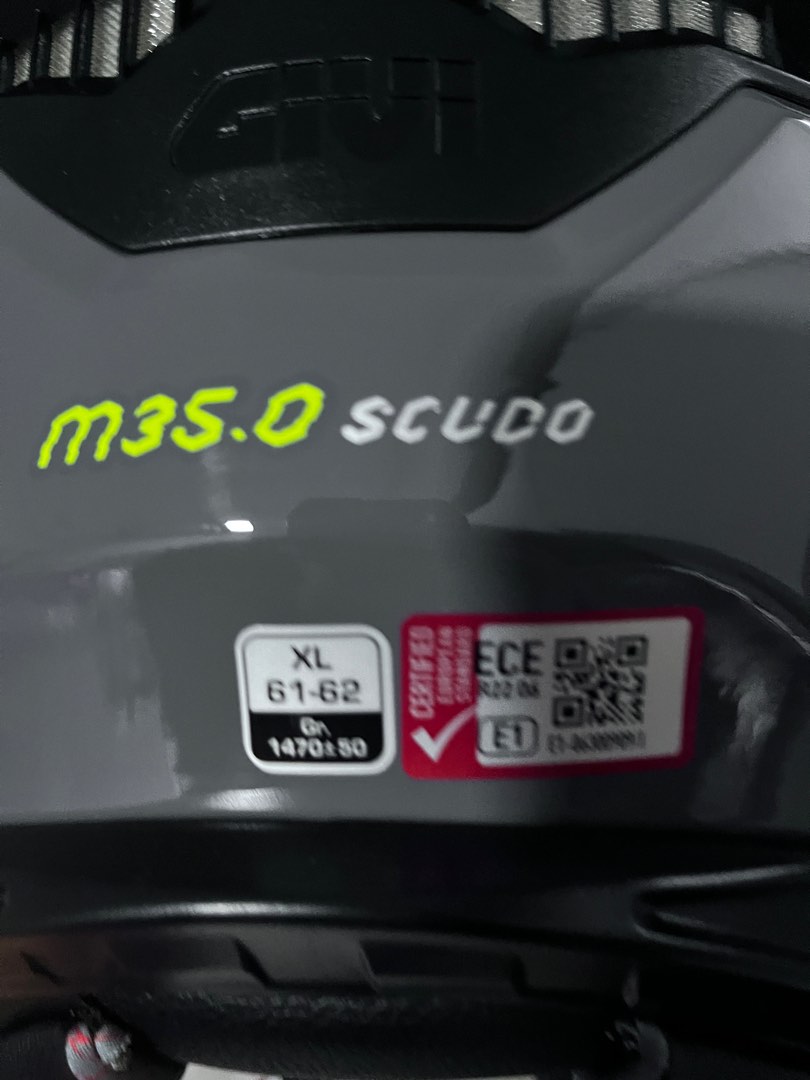 Givi m.35 scudo grey open face helmet, Auto Accessories on Carousell