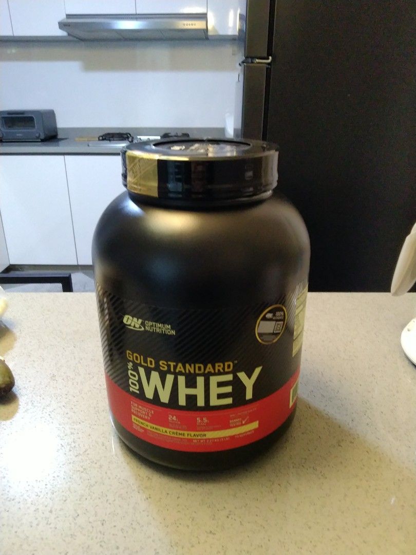 Gold Standard Whey French Vanilla Creme Flavor (5lbs), Health ...