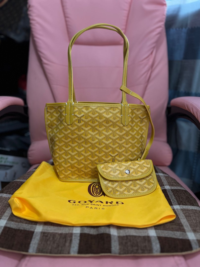 Goyard mini tote bag with pouch, Luxury, Bags & Wallets on Carousell