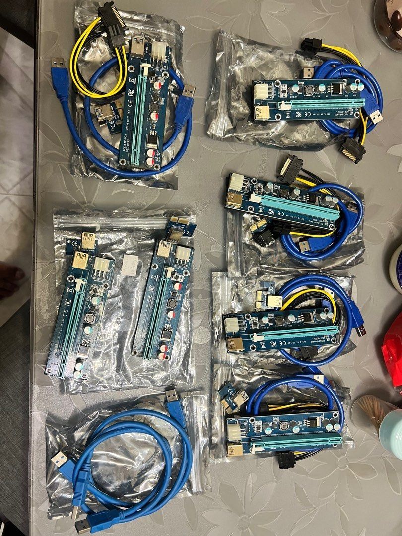 GPu riser cards PCIe GPU riser (1x to 16x adapter), Computers & Tech ...