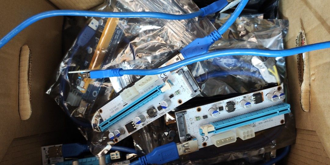 GPu riser cards PCIe GPU riser (1x to 16x adapter), Computers & Tech ...