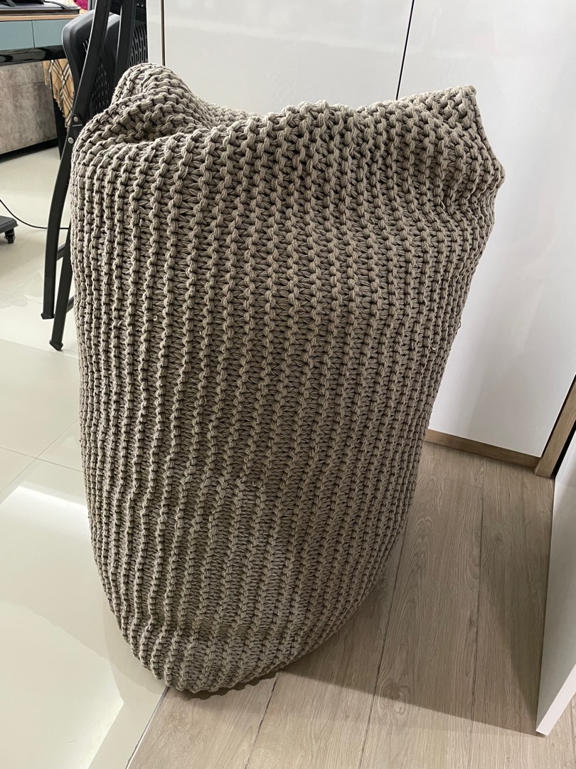 Grey Bean Bag, Furniture & Home Living, Home Decor, Cushions & Throws ...