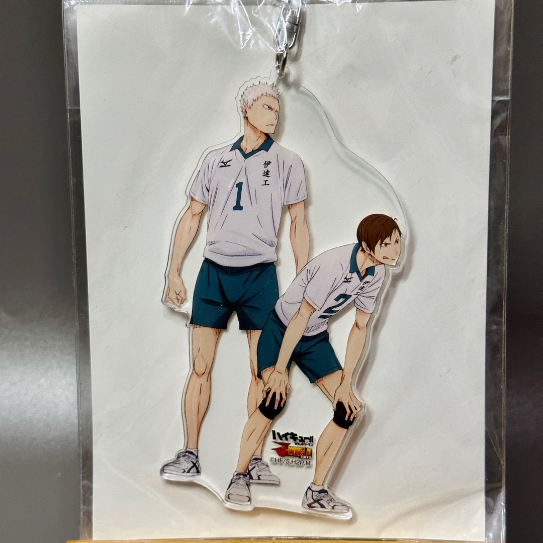 Haikyuu!! Takanobu Aone and Kenji Futakuchi Big Acrylic Keychain 13.5cm ...