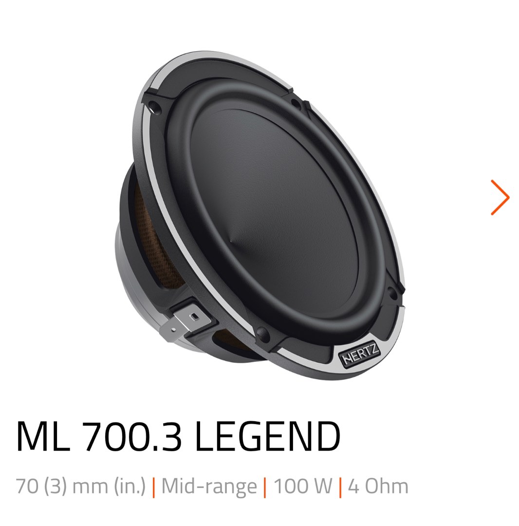 Hertz ML700.3 Mid Range highest hertz speakers, Car Accessories ...
