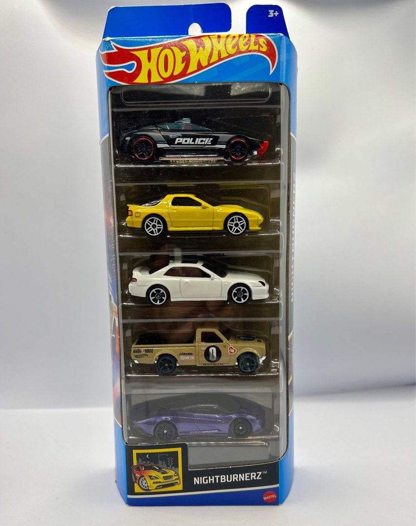 Hot Wheels 5 Packs, Night Burnerz, Ford Mustang, HW Race Team, HW ...