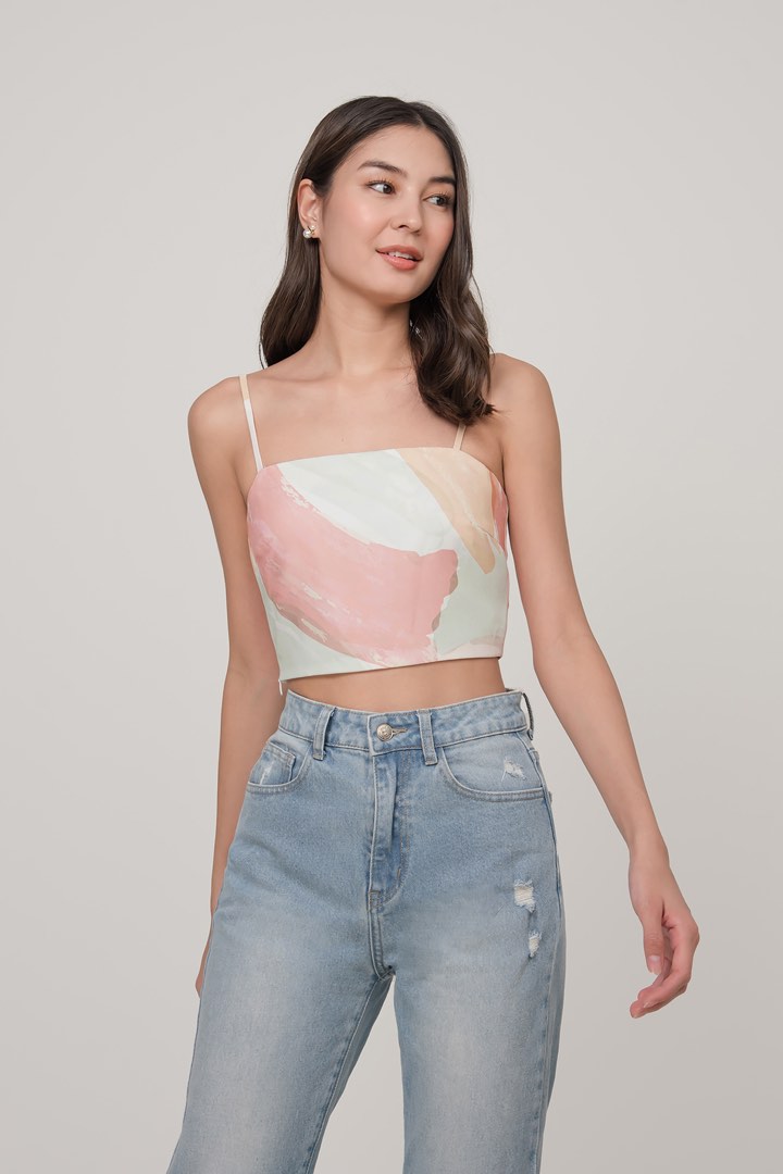 Hue Crop Top, Women's Fashion, Tops, Sleeveless on Carousell