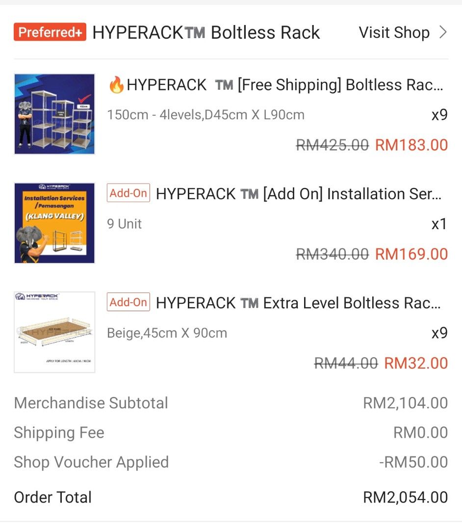 Hyperack Boltless Racks, Furniture & Home Living, Furniture, Shelves ...