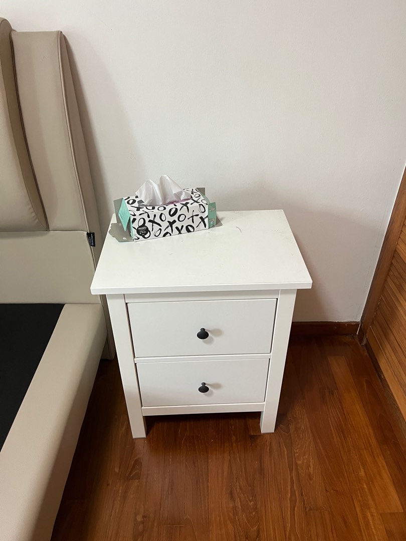 IKEA Hemnes Beside Table (with two drawers), Furniture & Home Living ...