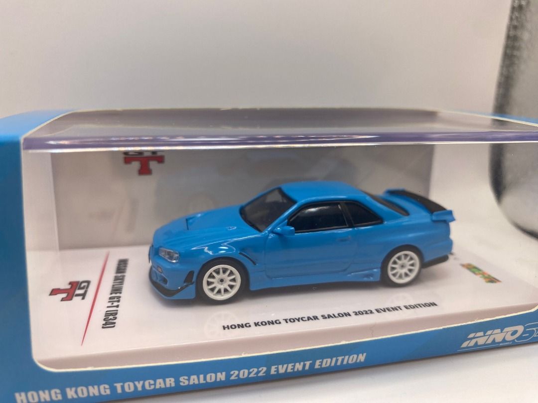 INNO64 Nissan Skyline R34 Baby Blue Hong Kong Toy Car Salon 2022 Event Edition, Hobbies & Toys ...