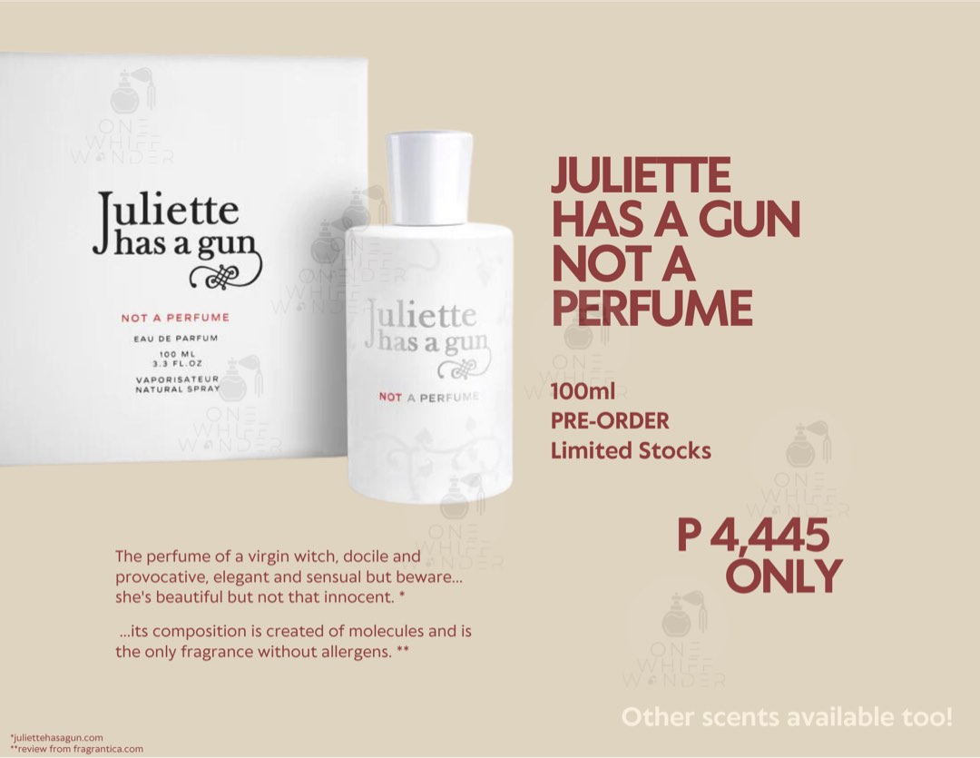Juliette has a Gun not a perfume Jhag nap, Beauty & Personal Care ...