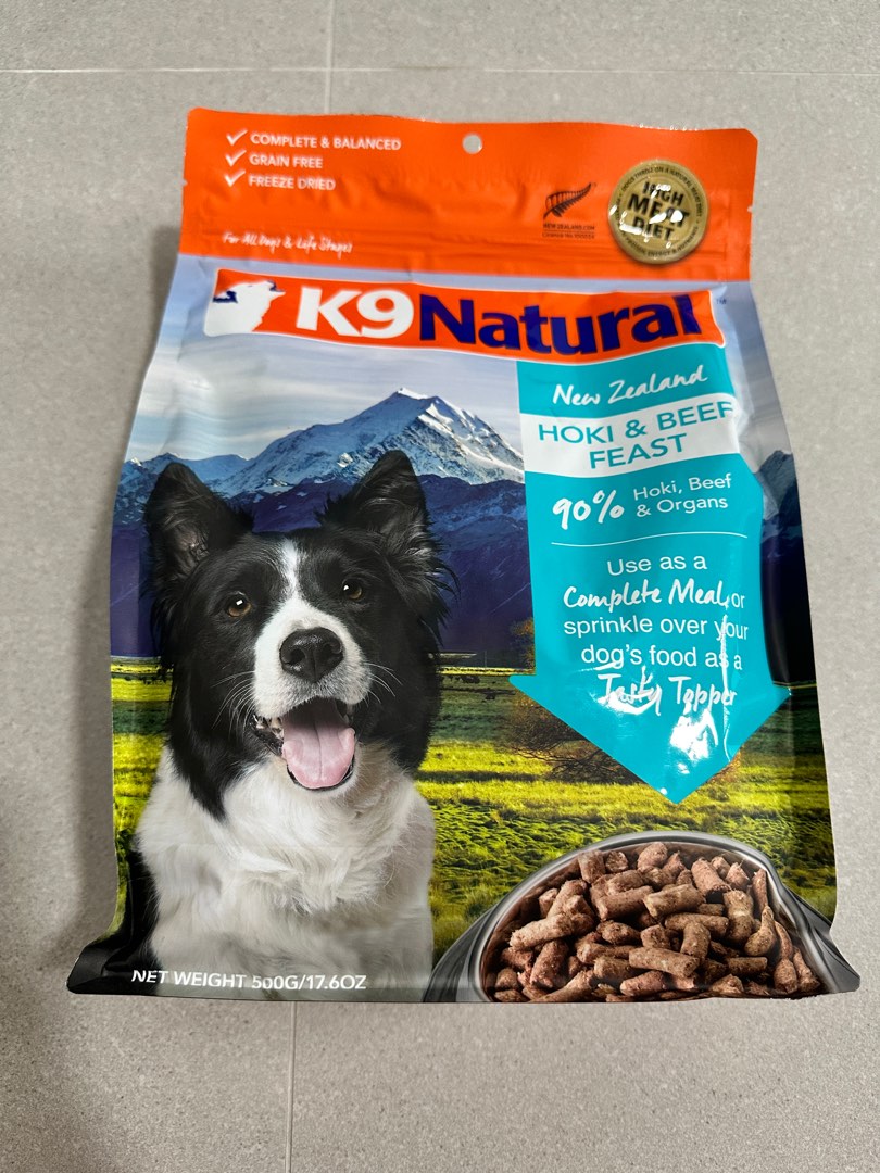 K9 Natural (Hoki & Beef Feast) 500g, Pet Supplies, Pet Food on Carousell