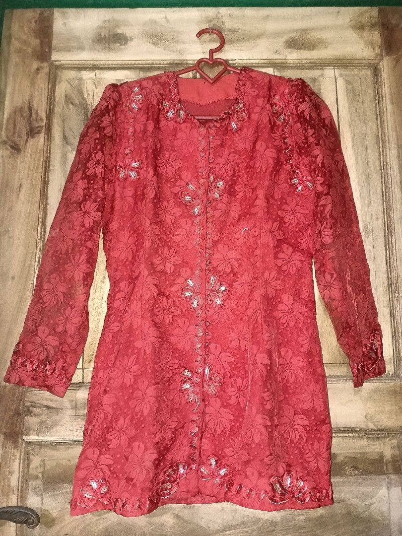 Kebaya Sifon Bunga Emboss / Kebaya Bunga Sifon / Kebaya Tenun Emboss ...