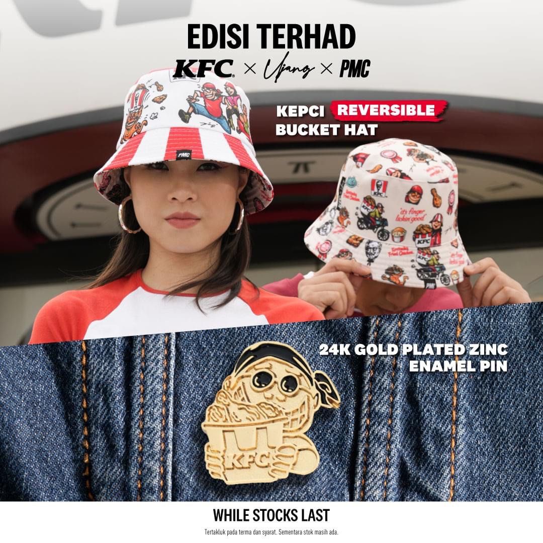 KFC X UJANG X PMC HAT / TOPI, Men's Fashion, Watches & Accessories, Cap & Hats on Carousell