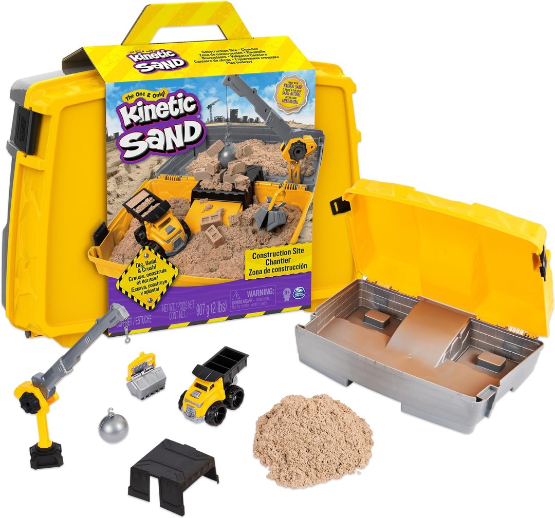 Kinetic Sand Construction Site Folding Sandbox, Hobbies & Toys, Toys & Games on Carousell