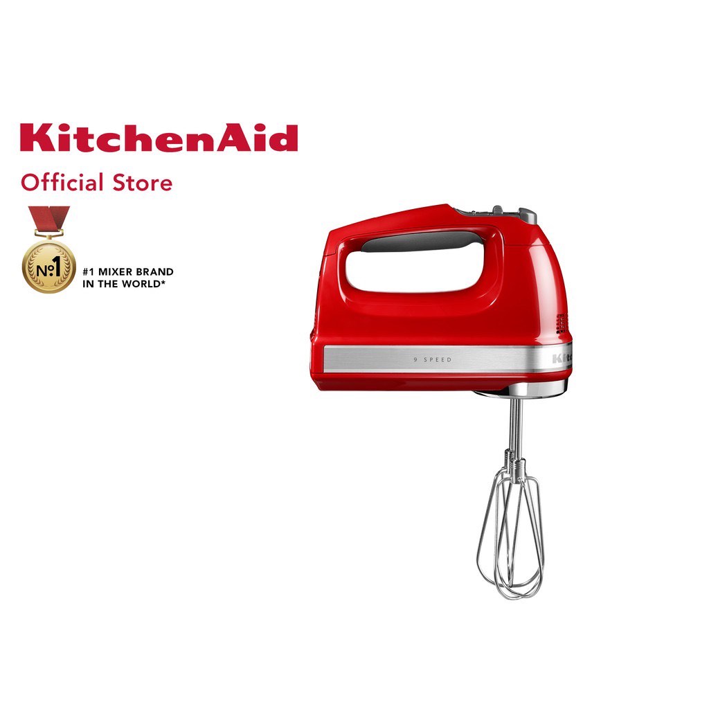 KitchenAid 9 Speed Hand Mixer Red, Furniture & Home Living, Kitchenware ...