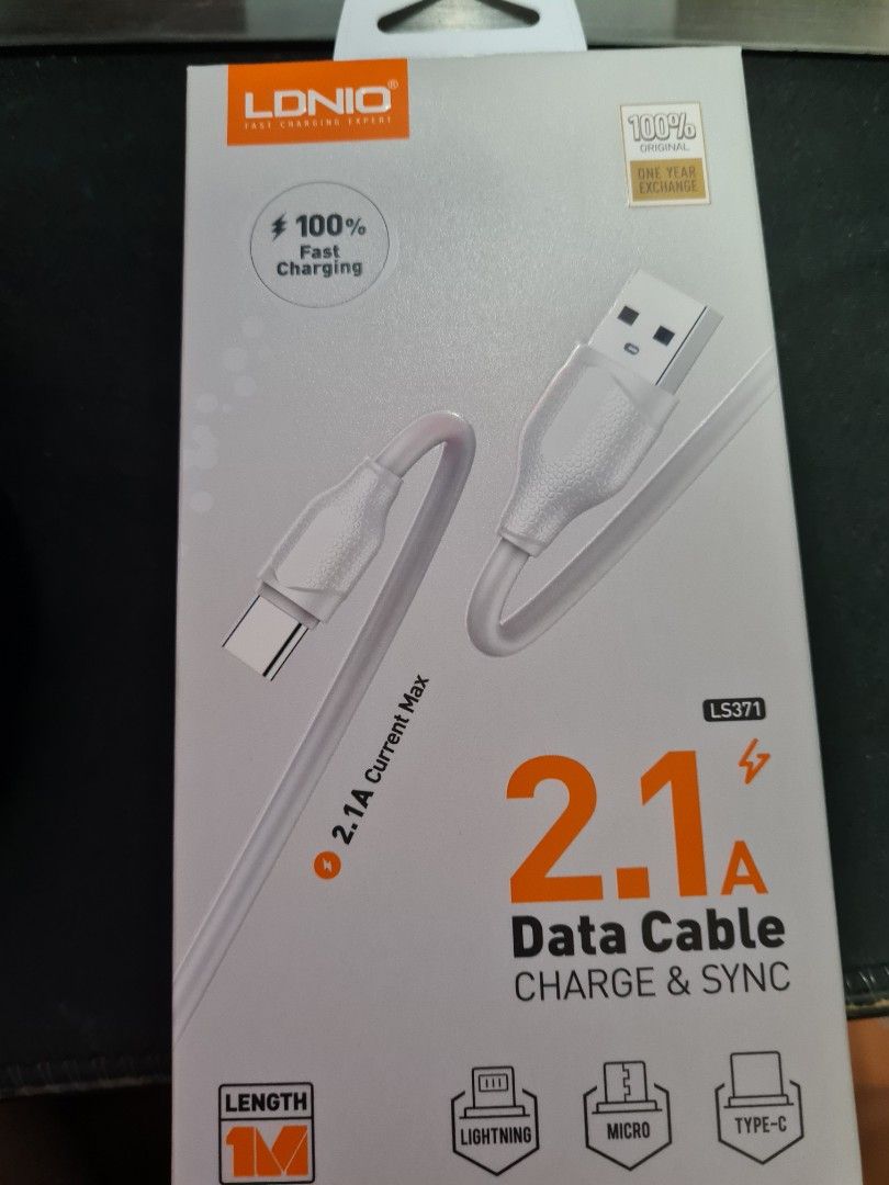 LDNIO 2.1A type c cable, Mobile Phones & Gadgets, Mobile & Gadget ...