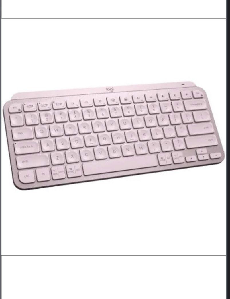(Used Once) Logitech Pink MX Keys Mini Bluetooth Illuminated Keyboard ...