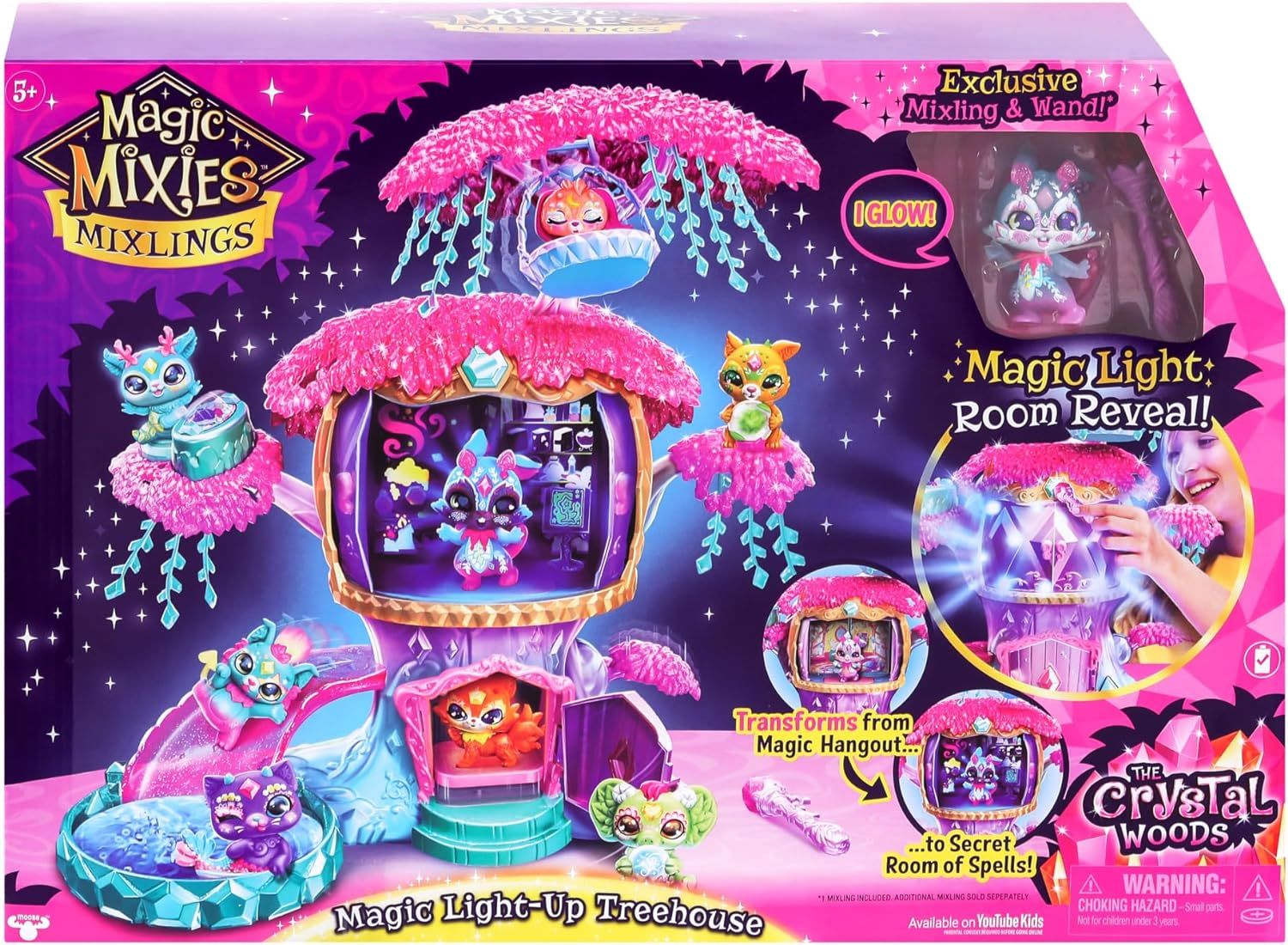 Magic Mixies Mixlings Magic Light-Up Treehouse with Magic Room Reveal ...