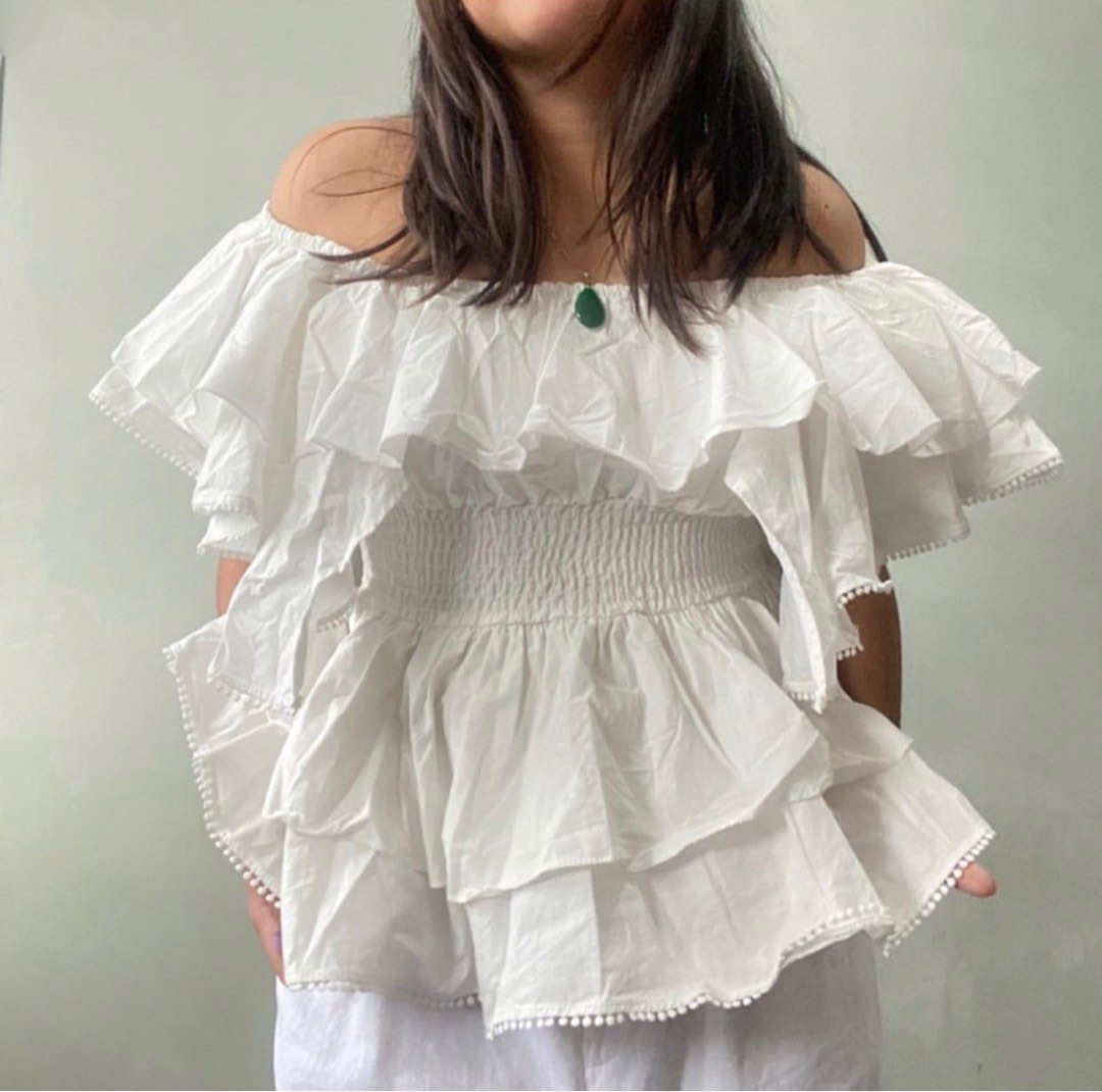 Meridian Dainty Top, Women's Fashion, Tops, Blouses on Carousell