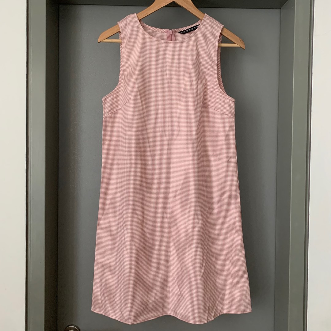 METROJAYA Pink Gingham Mod Dress, Women's Fashion, Dresses & Sets ...