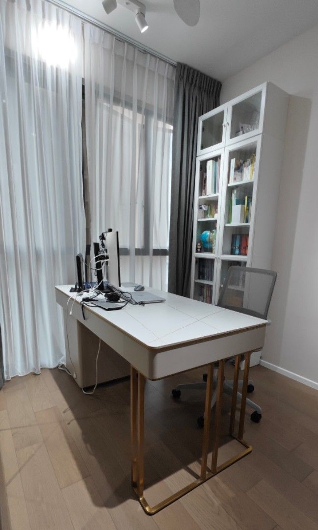 Modern style Study table with marbel top, Furniture & Home Living ...