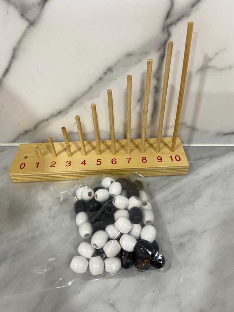 Montessori Mathematics Maths Counting Beads 1-10, Hobbies & Toys, Toys ...