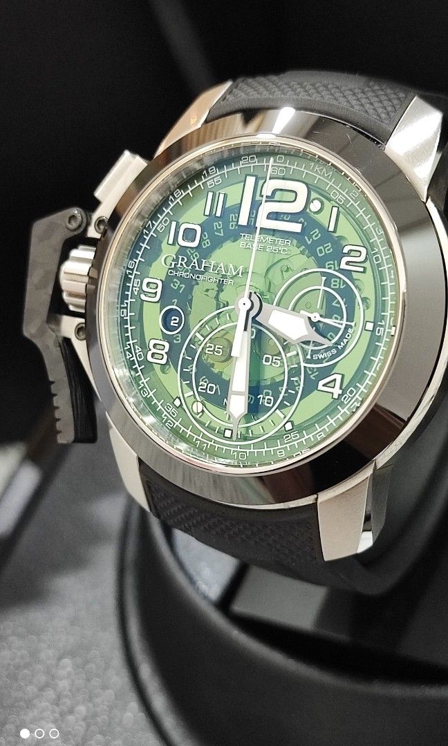 MSKL JOHAN GRAHAM ChronoFighter Oversized 47mm Skeletonized Green Dial ...