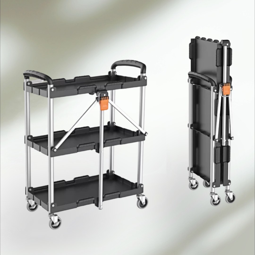 KENDO Multi-Purpose Foldable Utility Storage Cart With Wheels ...