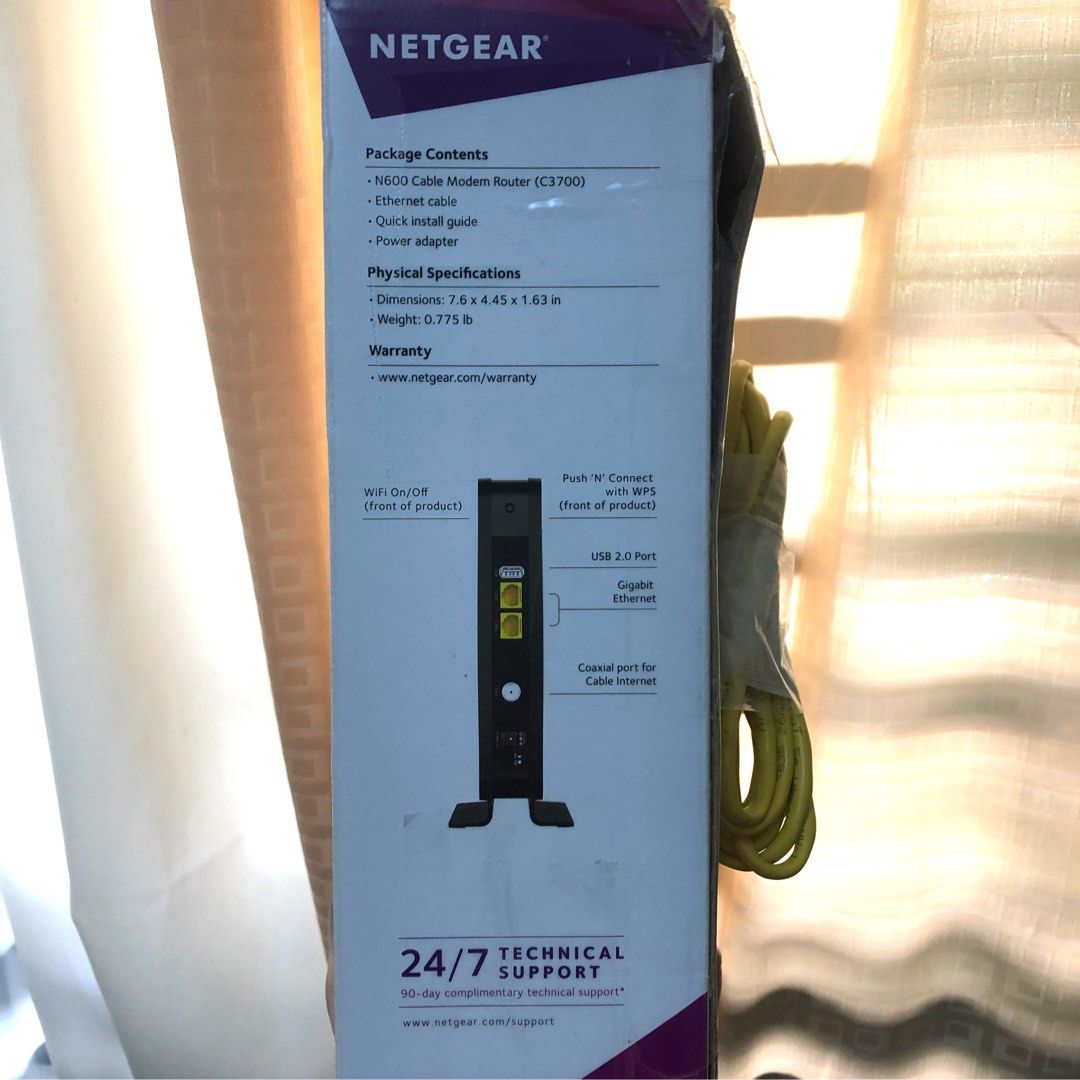 Netgear N600 Wifi Cable Modem Router, Computers & Tech, Parts ...