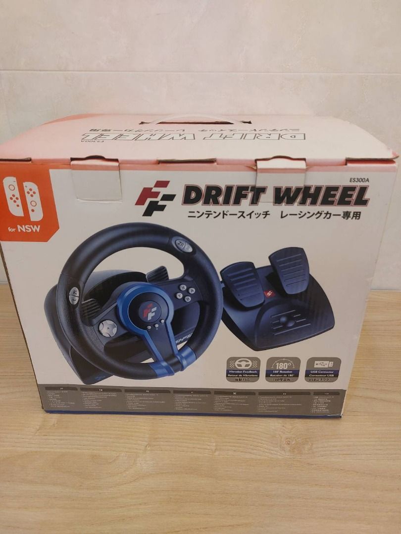 【Nintendo 任天堂】二手 NS Switch 極速精靈方向盤 含踏板 PC FlashFire 瑪利歐賽車方向盤 DRIFT WHEEL, 電玩遊戲相關, 電玩、電腦遊戲軟體 ...