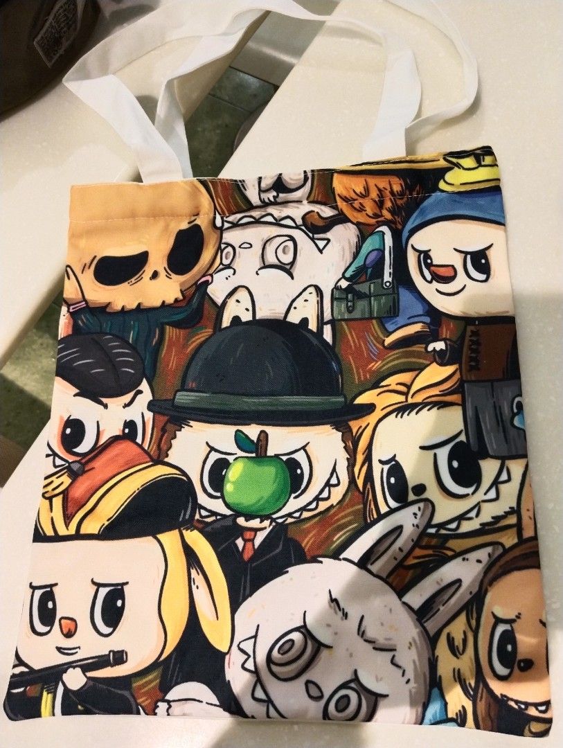 Not Popmart tote bag labubu monster, Hobbies & Toys, Toys & Games on ...