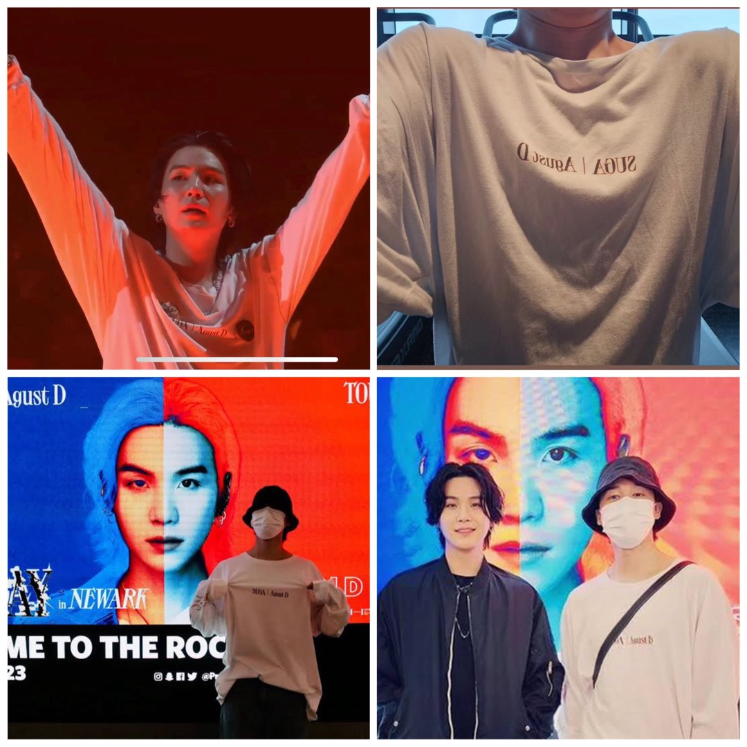 Official Merchandise D-Day Tour Concert Suga AgustD BTS Long Sleeve ...