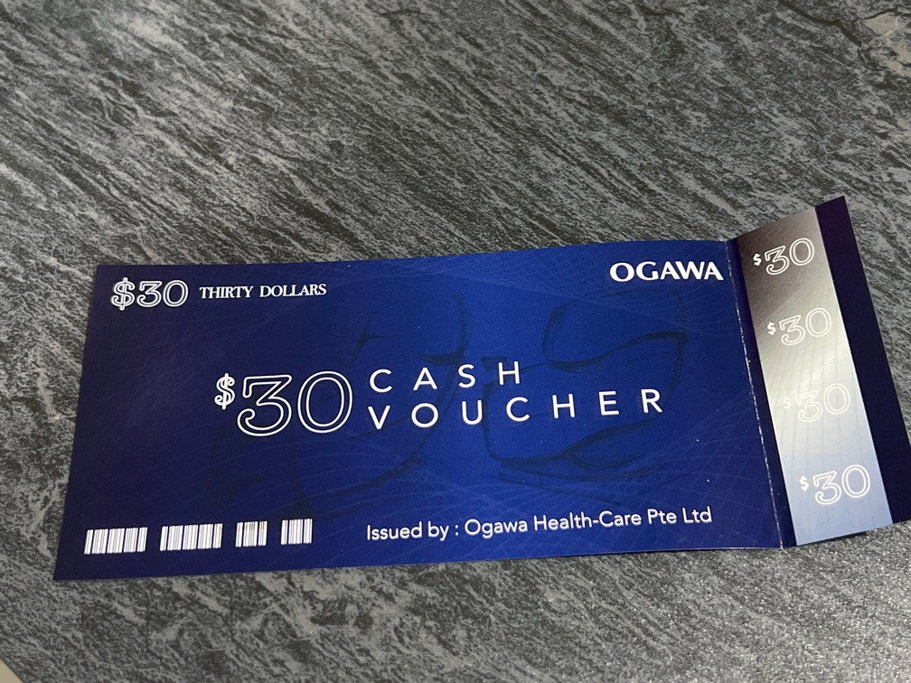 OGAWA $30 cash voucher, Tickets & Vouchers, Vouchers on Carousell