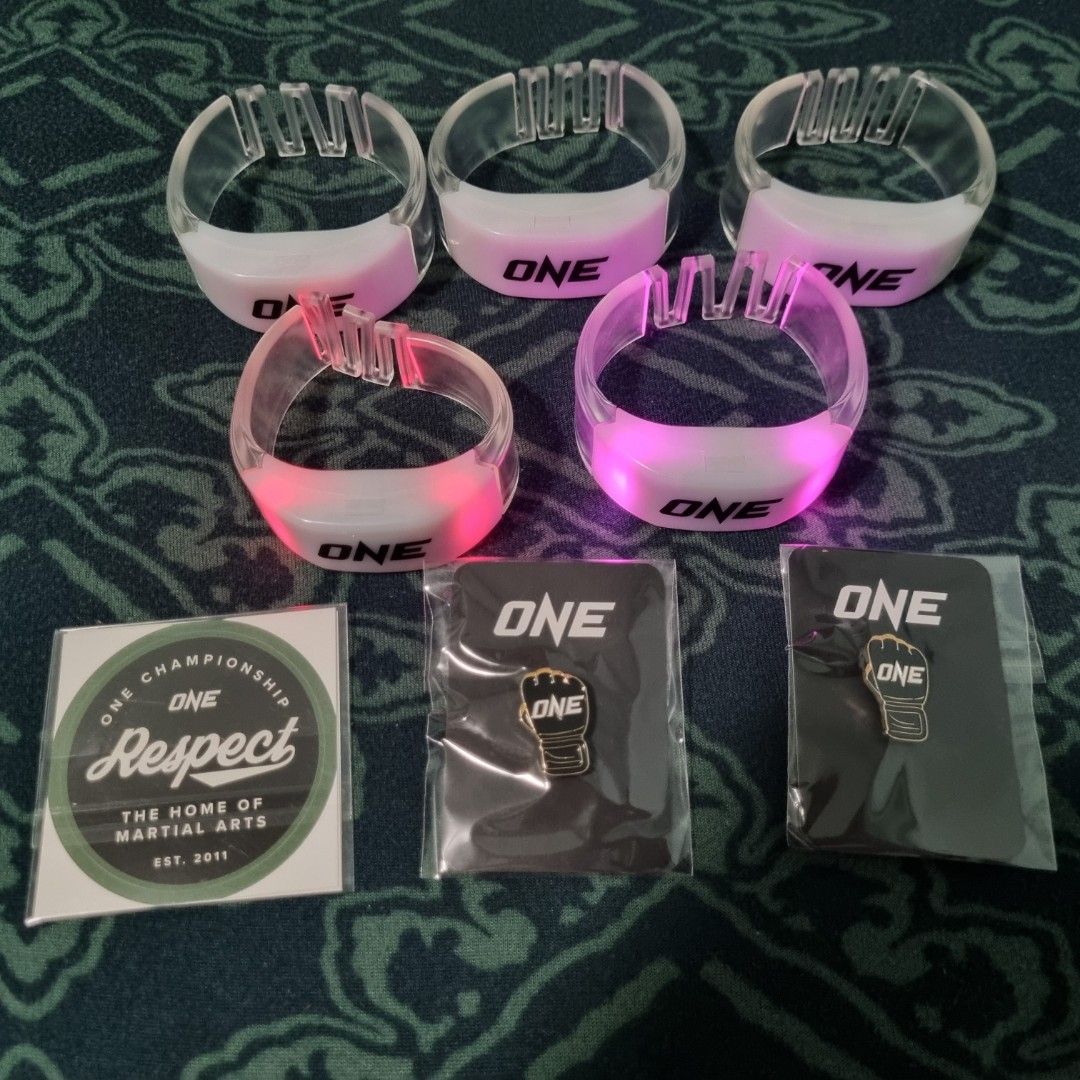 ONE FIGHT NIGHT pin,sticker,wrist led, Hobbies & Toys, Stationery ...