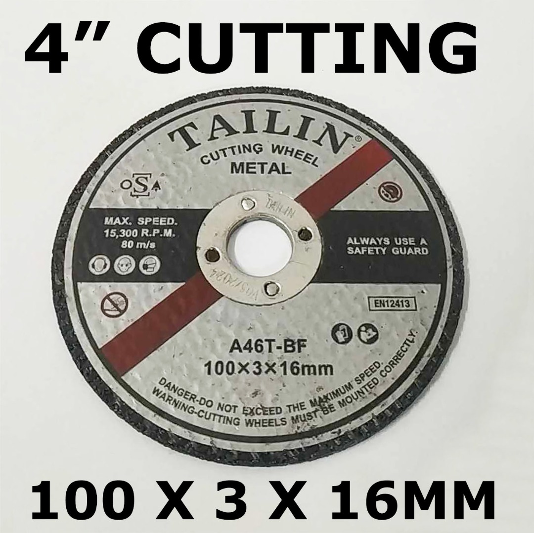 ORIGINAL TAILIN CUTTING DISC 4" ( 100MM X 3MM X 16MM ) FOR METAL ...