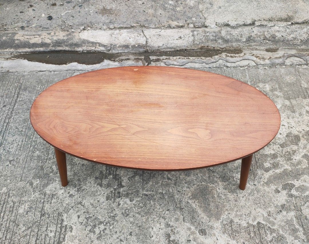 Oval Shape Mid Century Coffee Table, Furniture & Home Living, Furniture ...