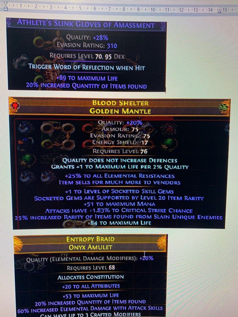 Path of Exile Magic Find Set [Standard], Video Gaming, Gaming ...